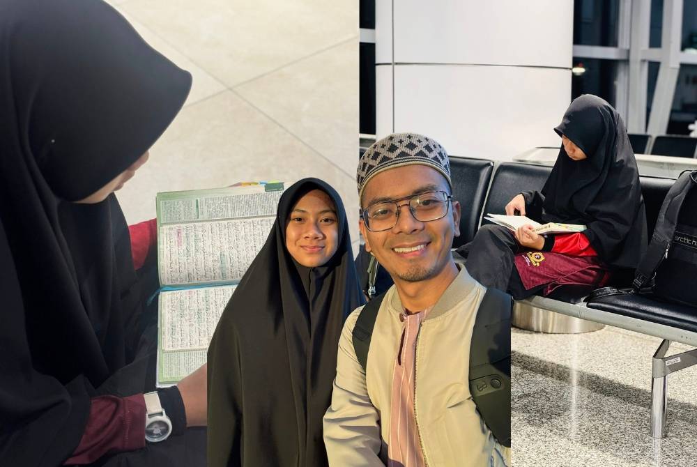 Di KLIA pun mengaji al-Quran, ayah sebak lihat kesungguhan Abidah ...