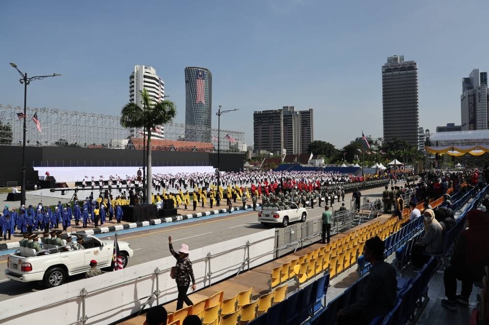 Preparations for National Day celebration at Dataran Merdeka almost 95 ...