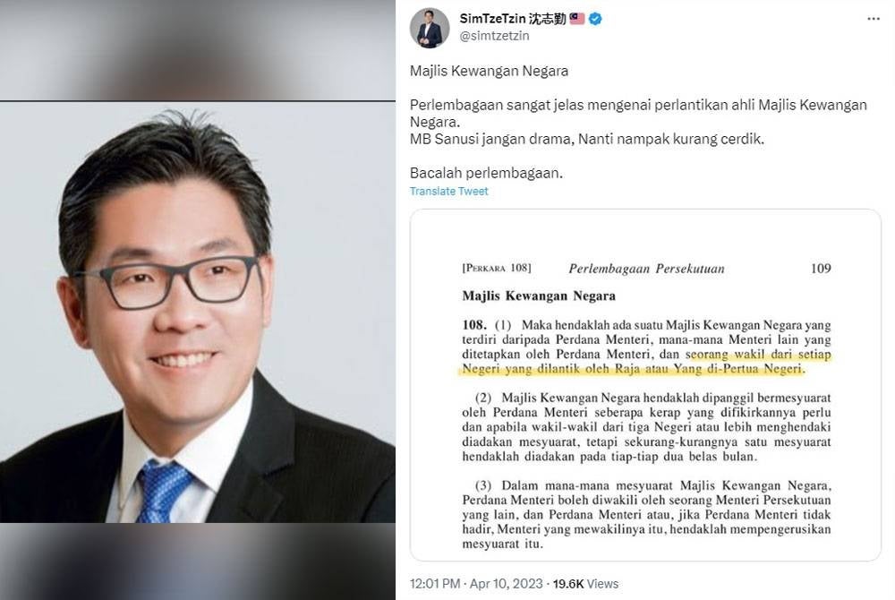 'Don't try to create drama, it will look less smart', Sim tells Sanusi ...