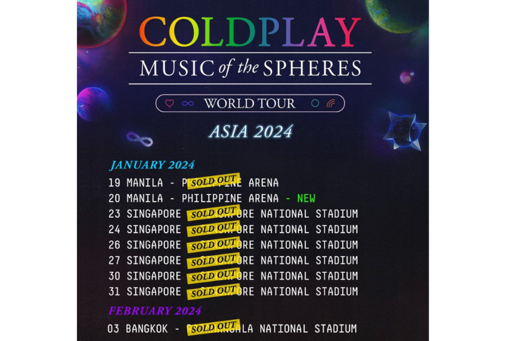 Philippines gets a Day 2 of Coldplay's show - Sinar Daily