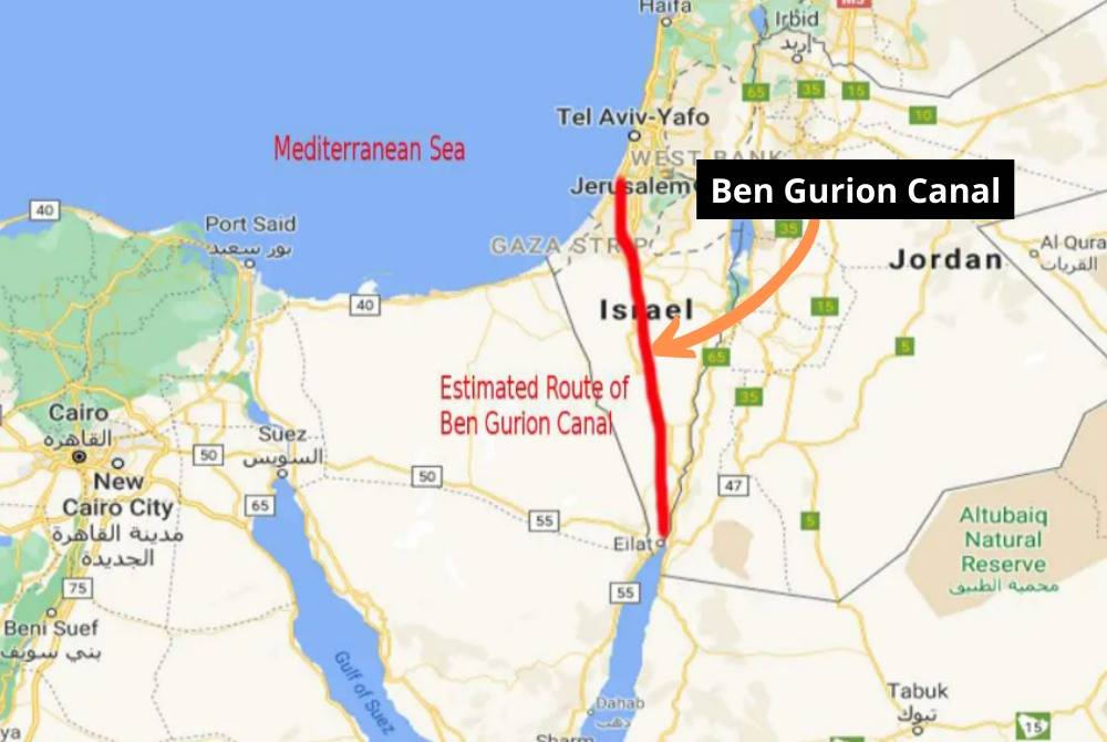 Israel's Ben Gurion canal plan and its relation to Gaza - Sinar Daily