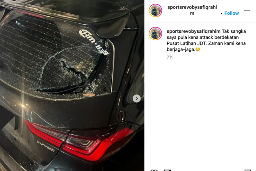 Two suspects on motorcycle break Safiq Rahim's car windscreen in third attack on footballers ...