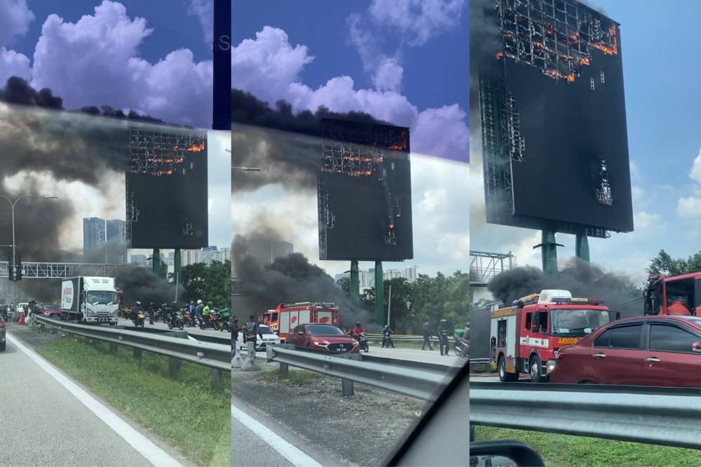 Electronic billboard fire on Federal Highway causes traffic disruption ...
