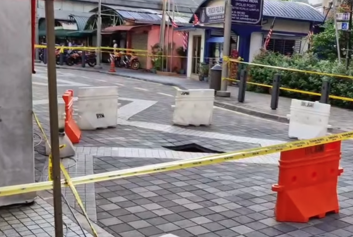 Second sinkhole spotted on Jalan Masjid India - Sinar Daily