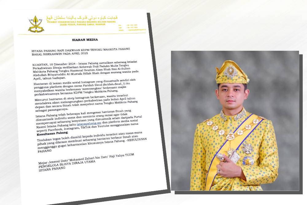 Pahang palace denies royal wedding claim involving Tengku Hassanal ...