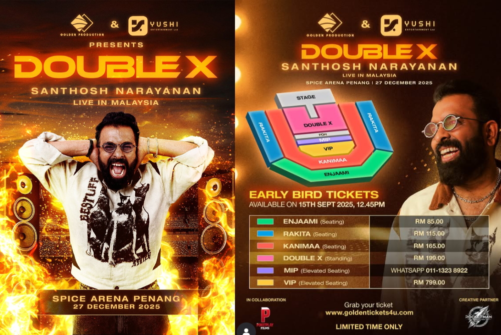 Santhosh Narayanan to hold 'Double X' concert in Penang - Sinar Daily