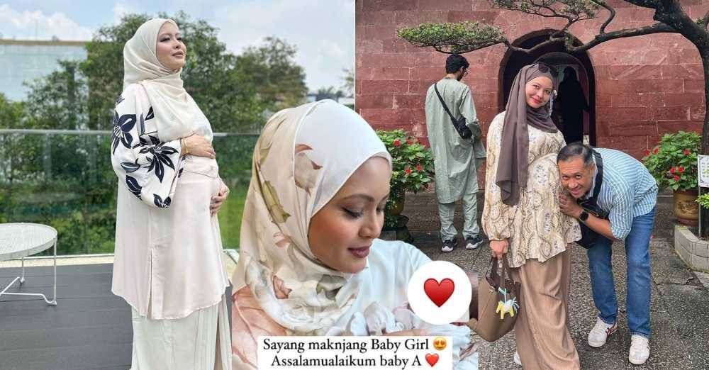 Tahniah! Syafiqa Melvin selamat bersalin anak ketiga. 'Assalamualaikum ...