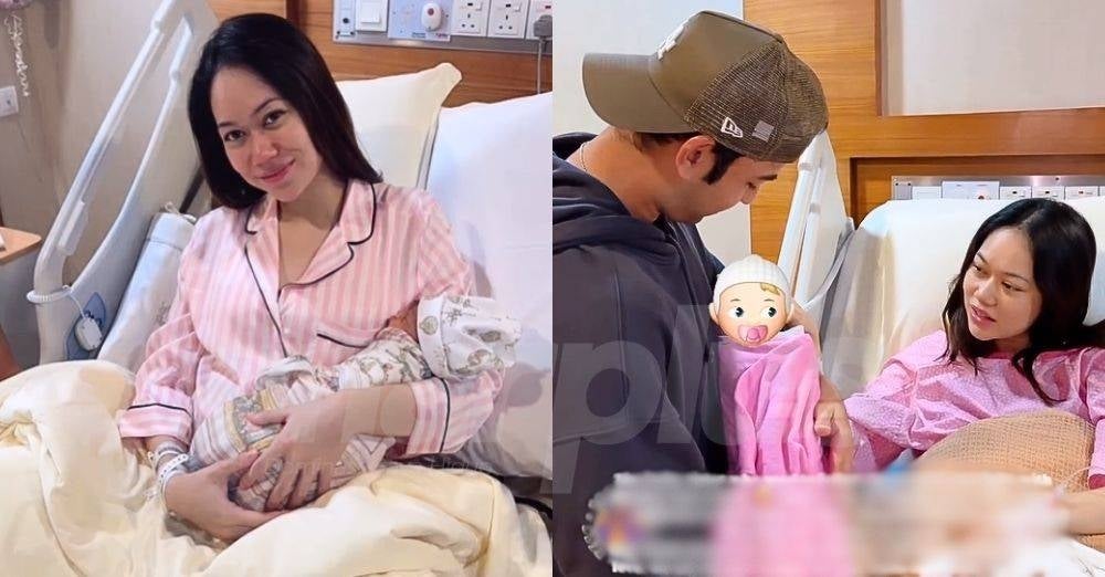 Raysha Rizrose selamat bersalin, timang anak sulung perempuan - SinarPlus