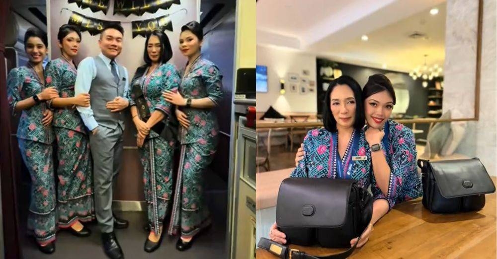 Sebak! Bersara selepas 40 tahun perkhidmatan, pramugari diraikan anak ...