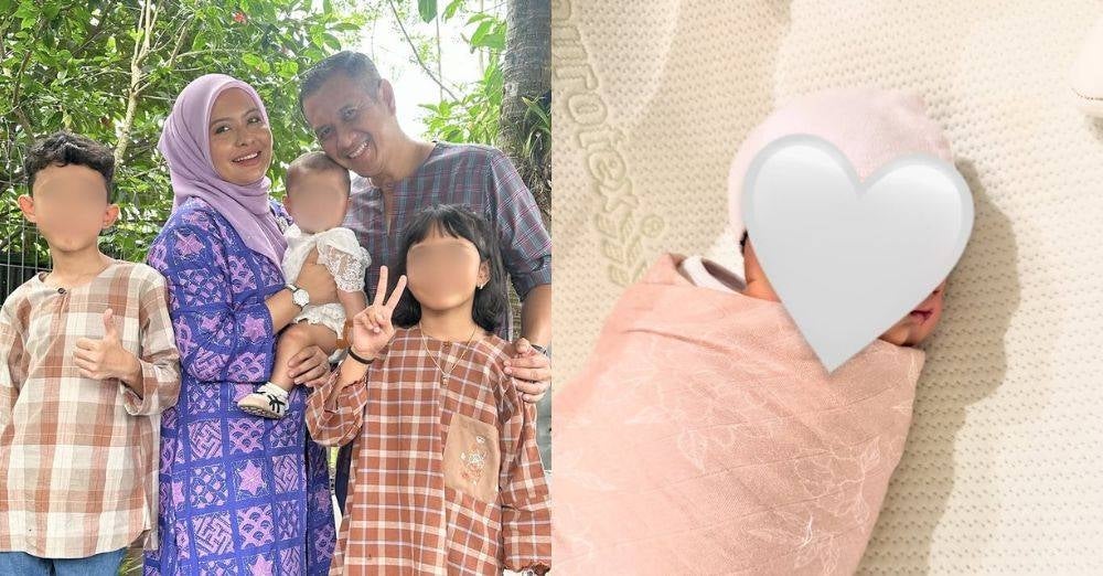Syafiqa Melvin bersalin cahaya mata keempat. 'Jarak dekat dengan kakak ...