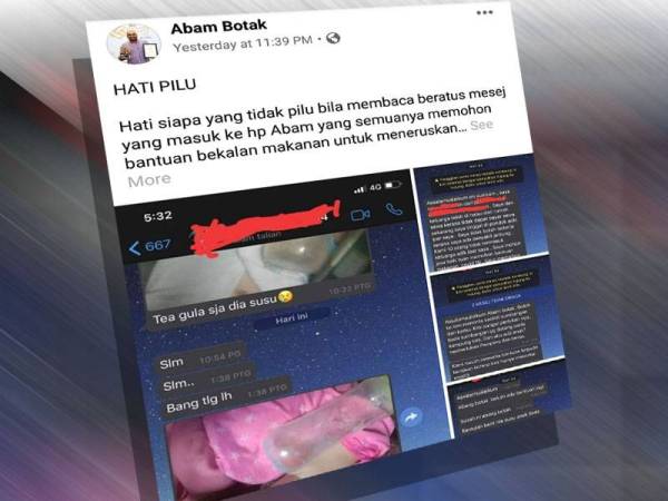 Abam Botak kongsi kesedihan ditanggung golongan daif
