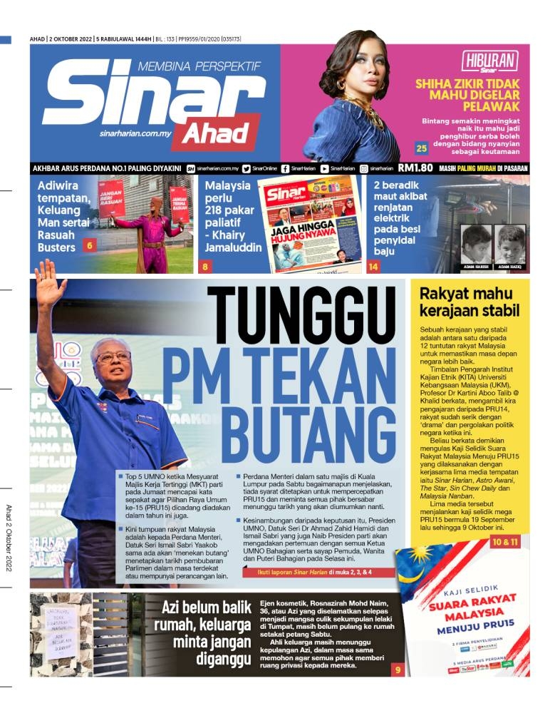 SINAR HARIAN 2 OKTOBER 2022 - Sinar Harian