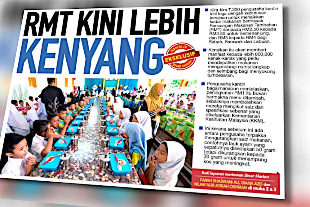 Bagaimana rupa menu RMT RM3.50? - Sinar Harian