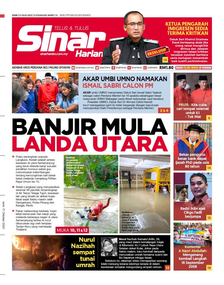 SINAR HARIAN 17 OKTOBER 2022 - Sinar Harian