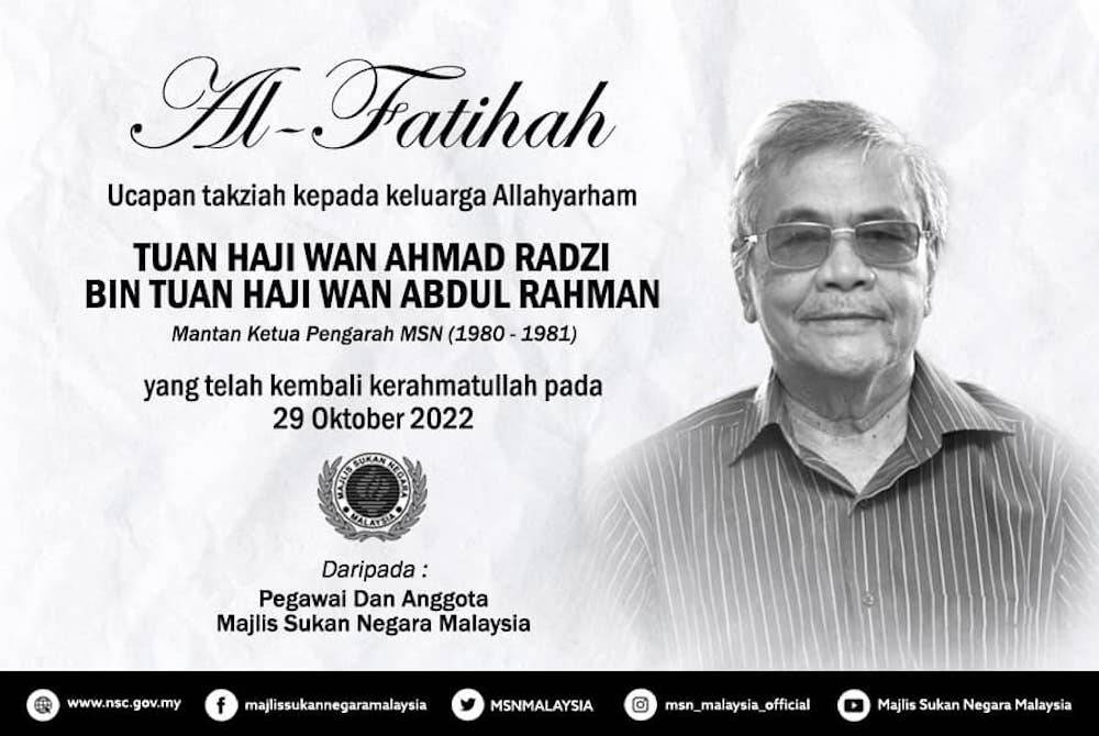 KP pertama MSN meninggal dunia - Sinar Harian