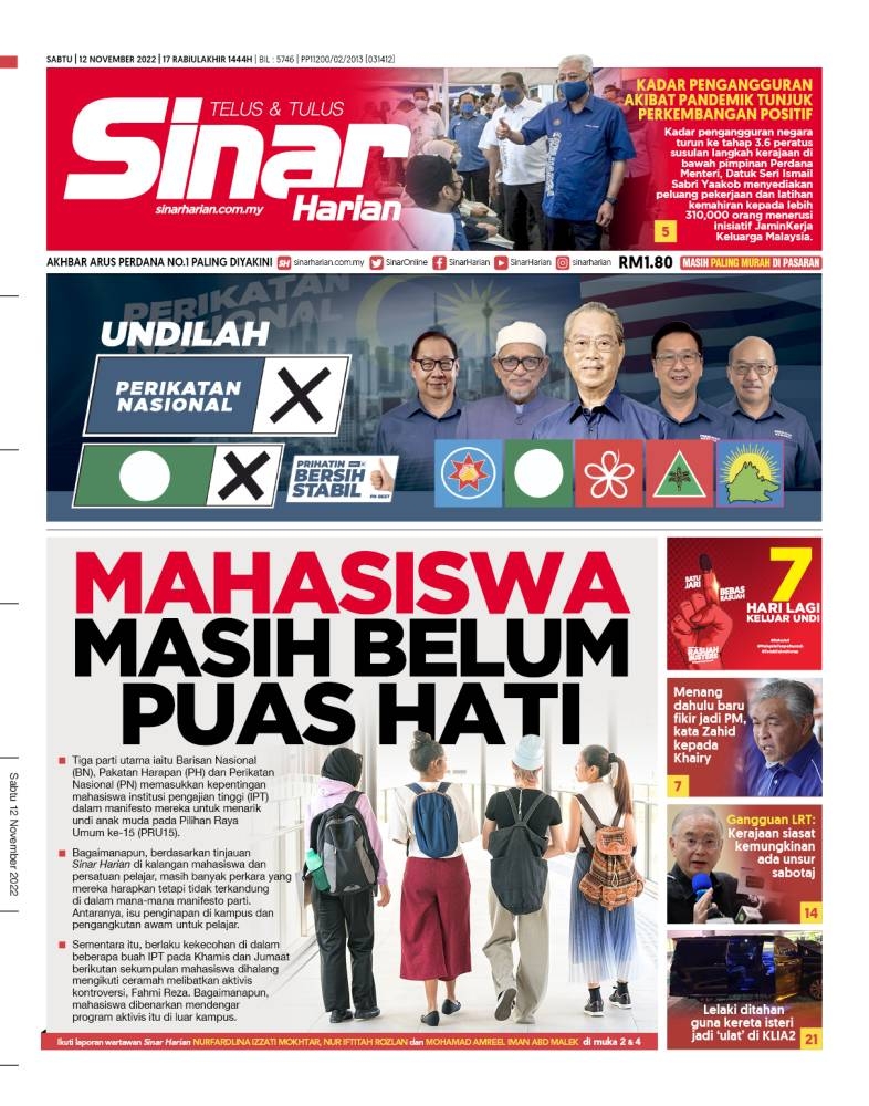 SINAR HARIAN 12 NOVEMBER 2022 - Sinar Harian