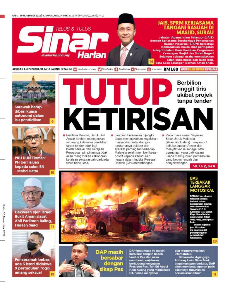 SINAR HARIAN 30 NOVEMBER 2022 - Sinar Harian