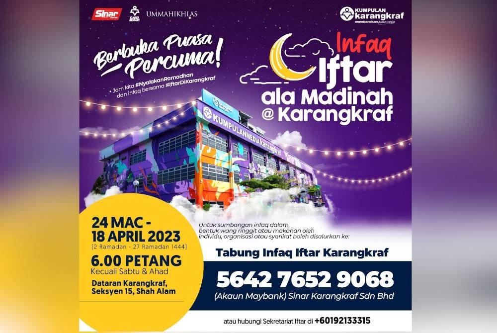 Program Iftar Ala Madinah@Karangkraf bantu golongan asnaf - Sinar Harian