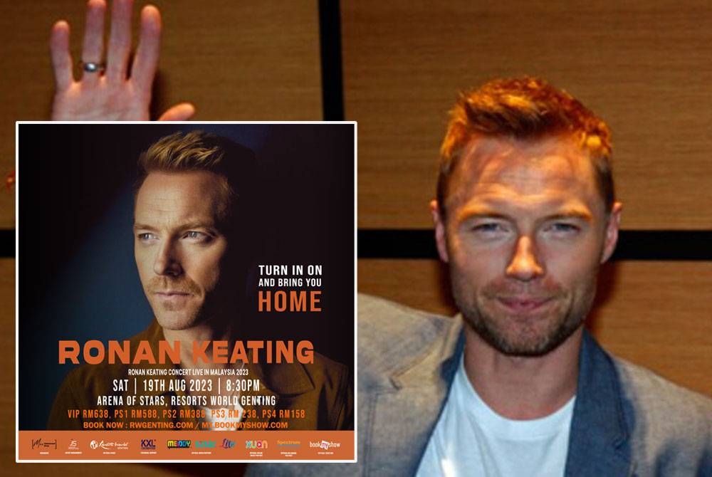 Ronan Keating bakal hibur peminat di Malaysia - Sinar Harian