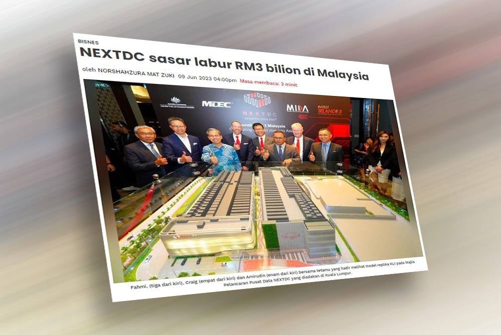 NEXTDC diiktiraf pusat data peringkat empat pertama Asia Tenggara ...