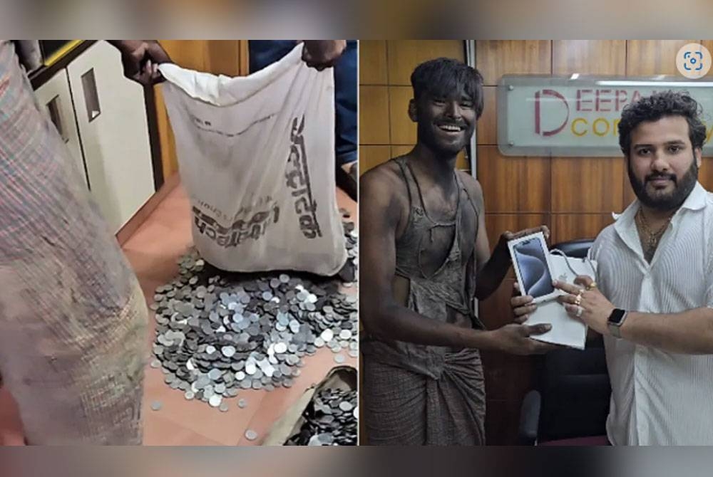 Lelaki menyamar jadi pengemis beli iPhone 15 guna duit syiling - Sinar ...