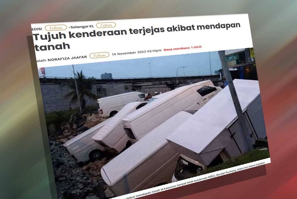 Bebanan struktur 'L- Shape' punca runtuhan parit - MBSJ - Sinar Harian