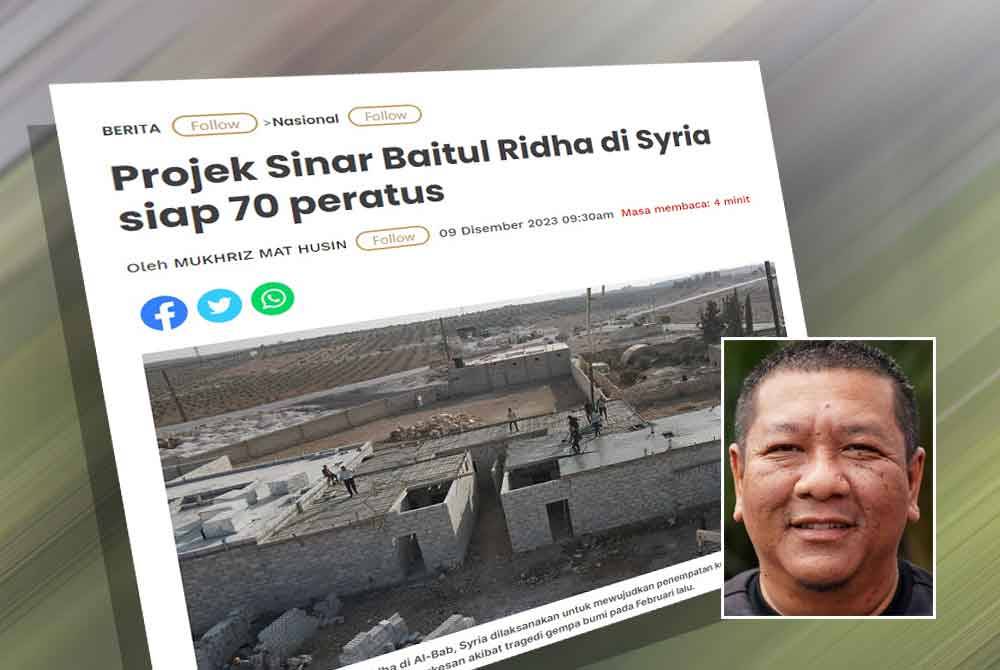 Projek Sinar Baitul Ridha di Syria boleh didiami awal Mei - Sinar Harian