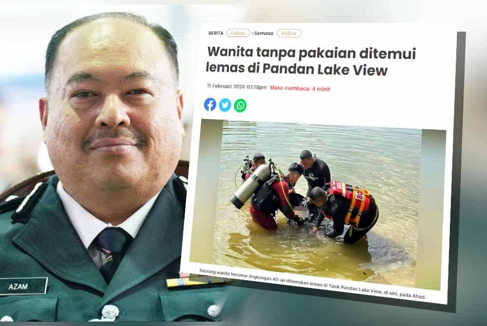 Identiti mangsa lemas di Pandan Lake View dikenal pasti - Sinar Harian
