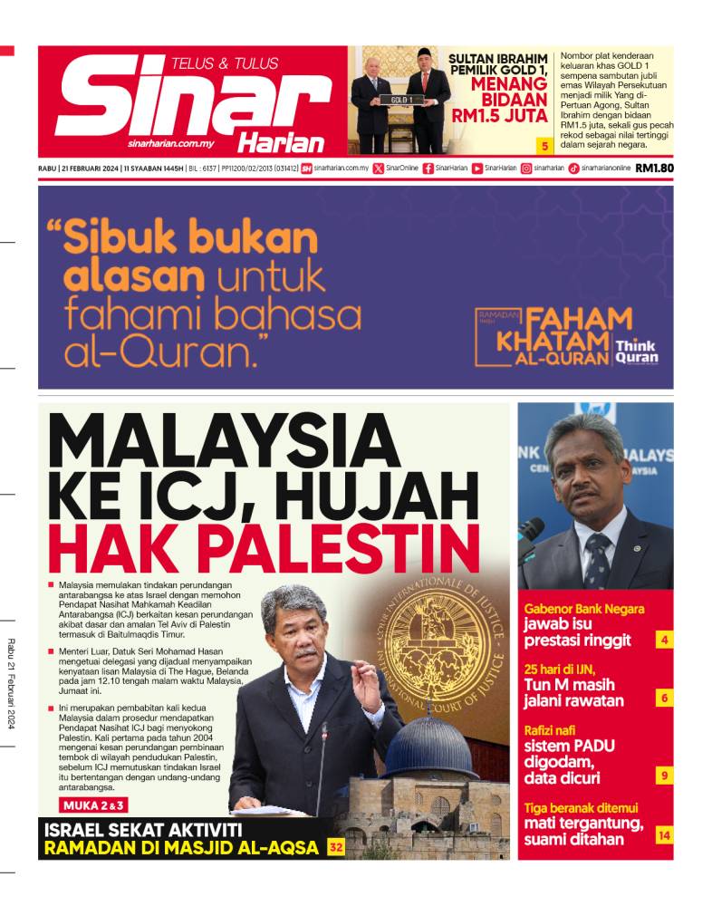 SINAR HARIAN 21 FEBRUARI 2024 - Sinar Harian