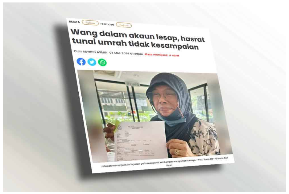 TH terima permohonan maaf pengadu, dakwaan wang hilang selesai - Sinar ...