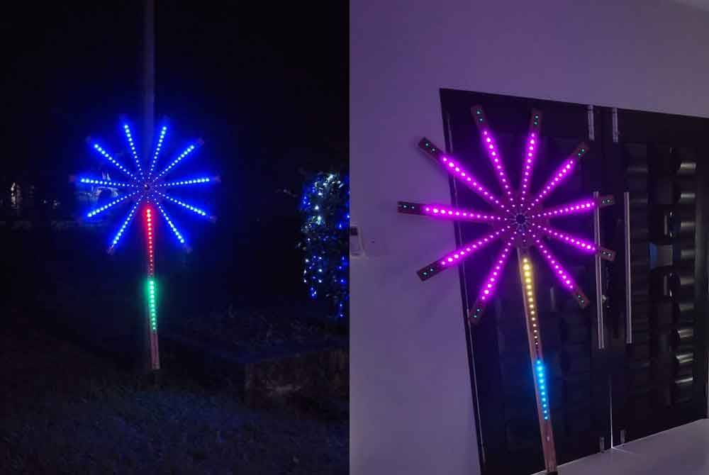 Cipta lampu 'lip lap' bunga api hiasi rumah - Sinar Harian