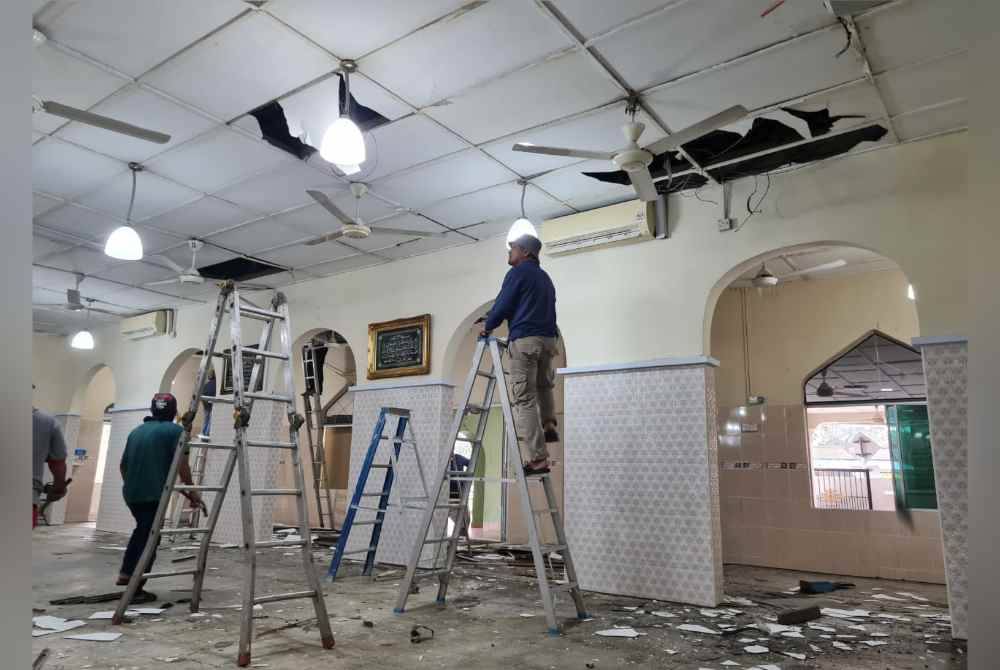 Masjid Nurul Huda perlu dana ganti siling rosak - Sinar Harian