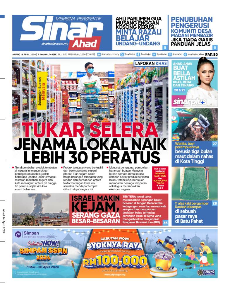 SINAR AHAD 14 APRIL 2024 - Sinar Harian