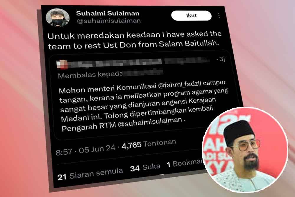 RTM rehatkan Don Daniyal dari siaran Salam Baitullah - Sinar Harian