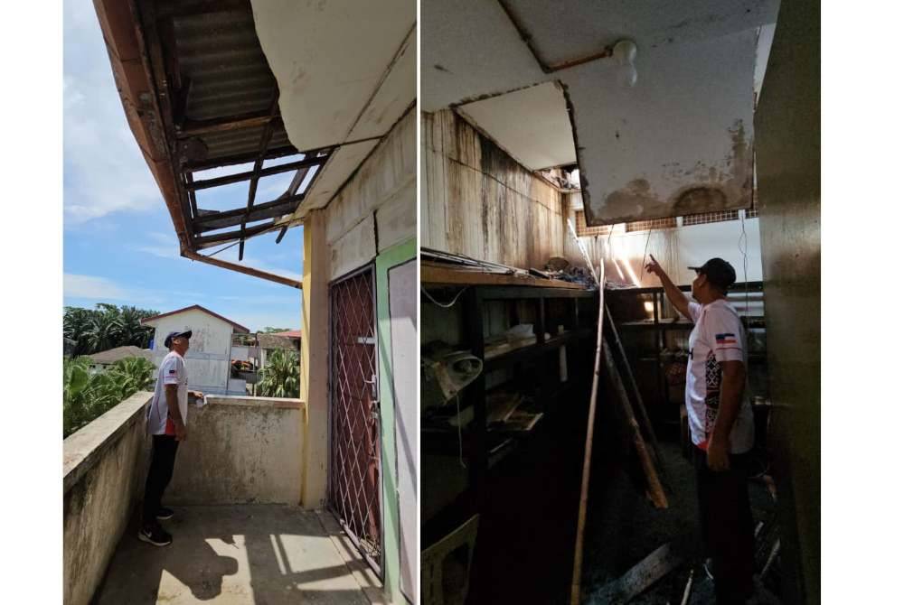 Siling, dinding SMK Gadong reput akibat bumbung bocor - Sinar Harian