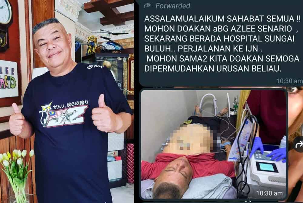 Azlee Senario rebah, dikejarkan ke IJN - Sinar Harian