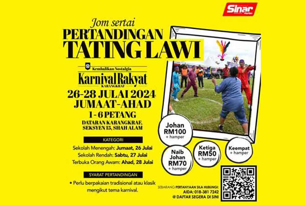 Ini senarai aktiviti menarik di Karnival Rakyat Karangkraf 2024 - Sinar ...