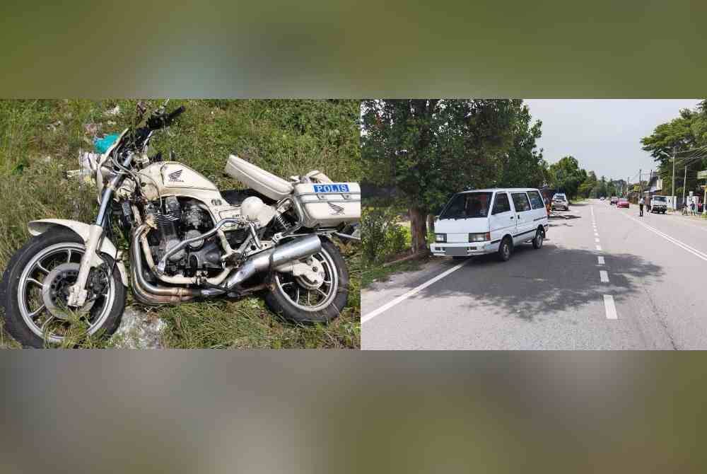 Anggota polis trafik patah paha rempuh van - Sinar Harian