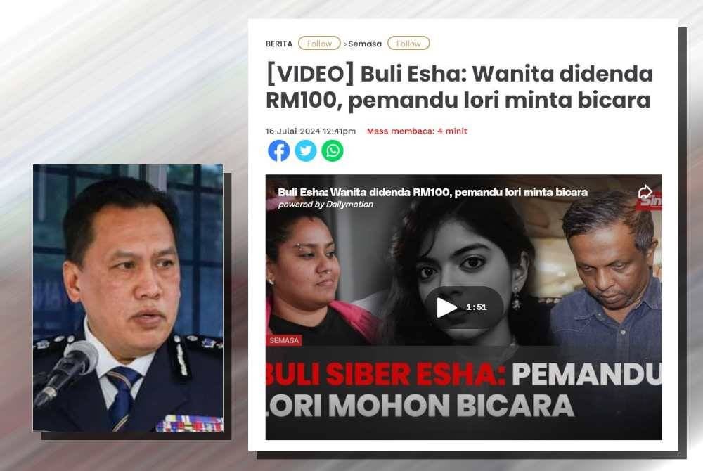 Buli Esha: Orang ramai diingatkan usah spekulasi denda RM100 - Sinar Harian