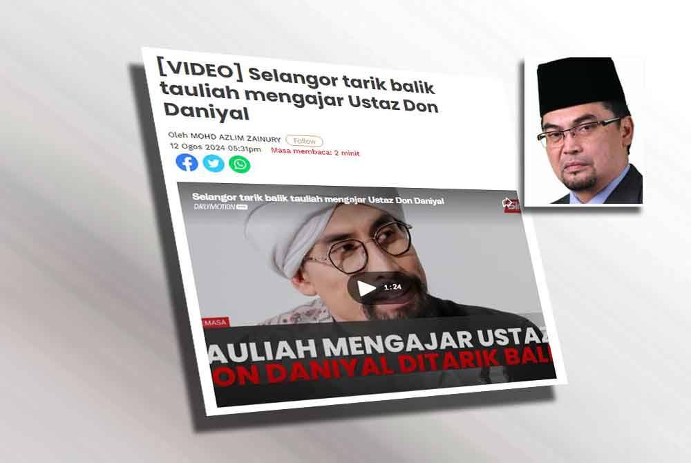 Tauliah mengajar ditarik: Ustaz Don diberi tempoh 14 hari buat rayuan ...
