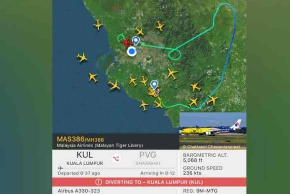 Pesawat Malaysia Airlines hadapi masalah tekanan dalam kabin, patah ...
