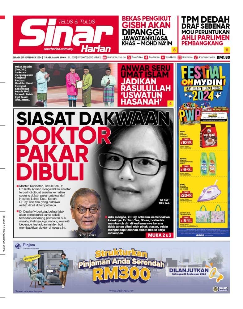 SINAR HARIAN 17 SEPTEMBER 2024 - Sinar Harian