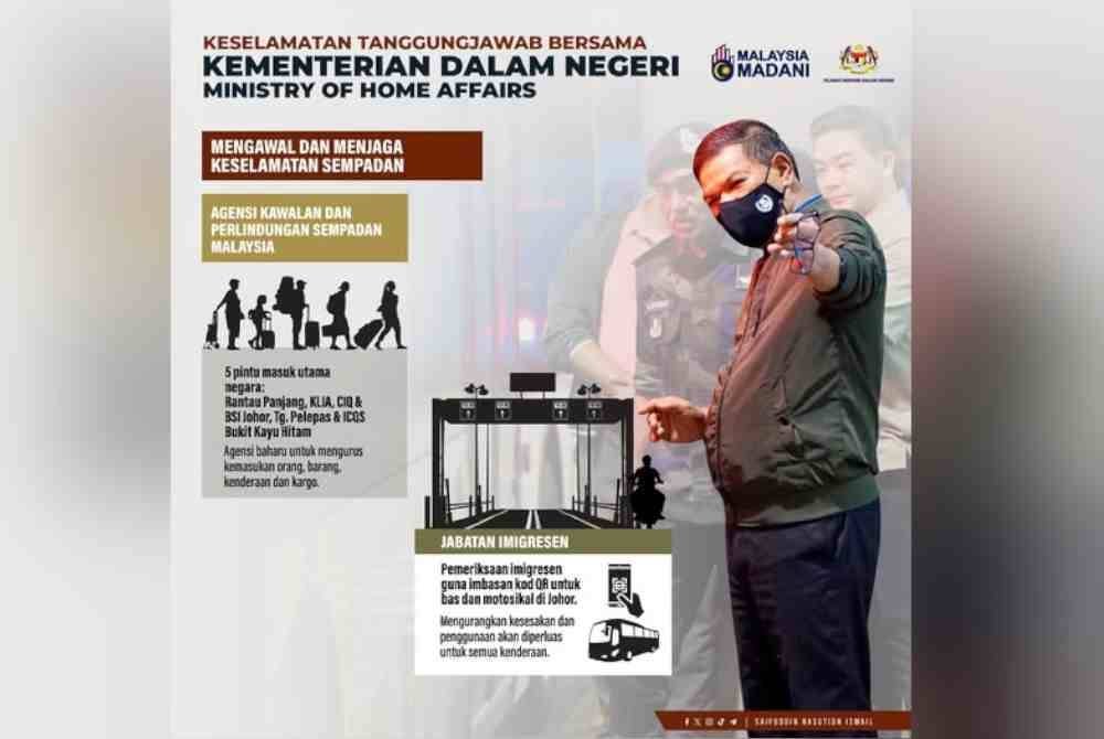 KDN perkukuh keselamatan sempadan, lindungi negara - Sinar Harian