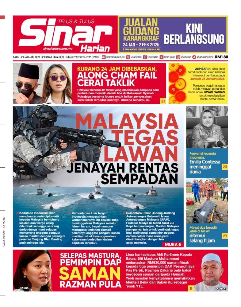 SINAR HARIAN 29 JANUARI 2025 - Sinar Harian