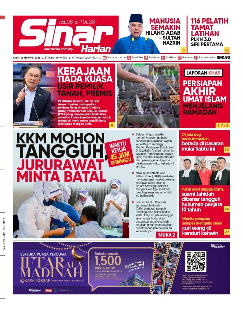 SINAR HARIAN 26 FEBRUARI 2025 - Sinar Harian