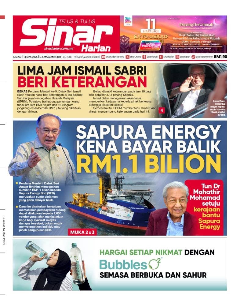 SINAR HARIAN 14 MAC 2025 - Sinar Harian