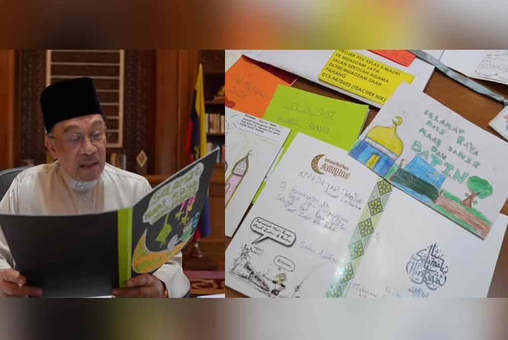 PM teruja terima kad raya kreatif, balas ucapan pelajar sekolah - Sinar ...