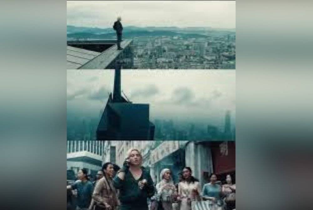 Aksi berani luar biasa pelakon filem terbaru Marvel di bangunan Merdeka ...