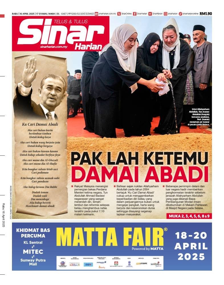 SINAR HARIAN 16 APRIL 2025 - Sinar Harian