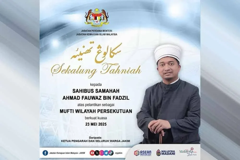 Anak bekas Presiden Pas dilantik Mufti Wilayah Persekutuan baharu ...